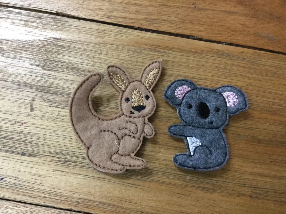 Roo/Koala finger puppet set - Made Locally